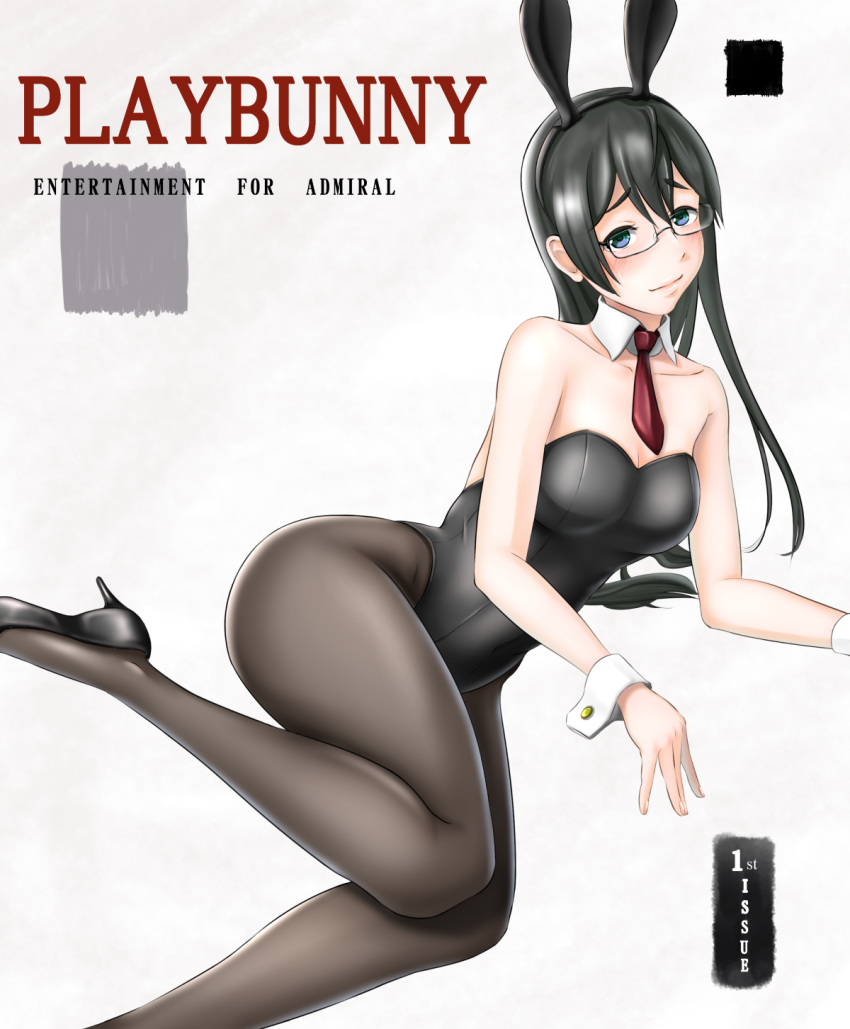 Safebooru - 1girl animal ears black hair black legwear black leotard bow bowtie breasts ...