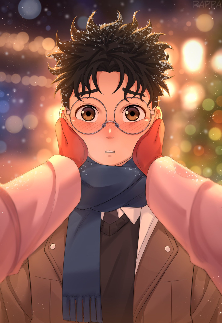 Safebooru - 1boy dandadan glasses pov rappa short hair takakura ken ...