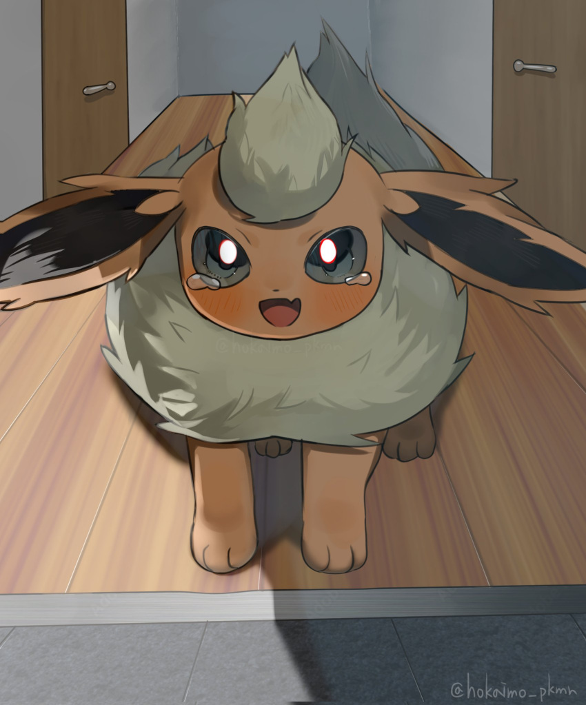 Safebooru - animal focus blush flareon floor full body highres hokaimo ...