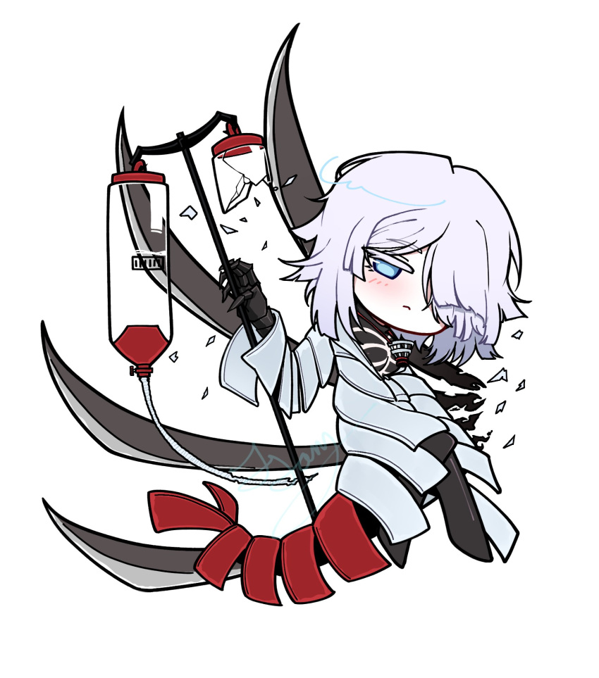 Safebooru - 1girl bandage over one eye black claws black pants black ...