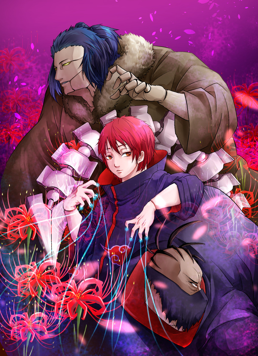 Safebooru - 1boy akatsuki uniform closed mouth doll joints flower ...