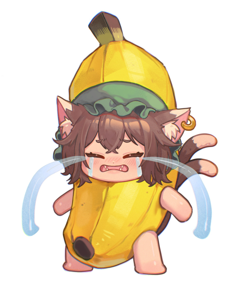 Safebooru - 1girl alternate costume animal ear fluff animal ear piercing animal ears banana ...