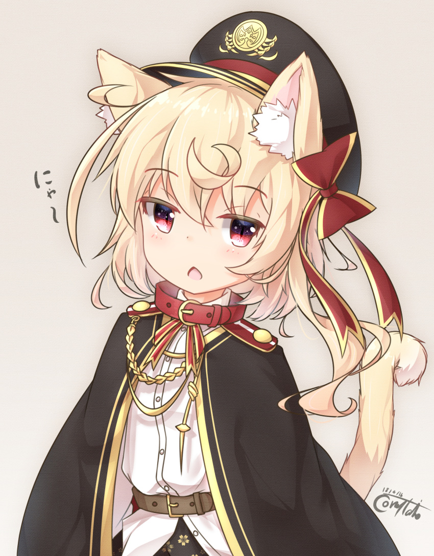 Safebooru - 1girl animal ears bangs belt collar black cape black hat black skirt blonde hair ...