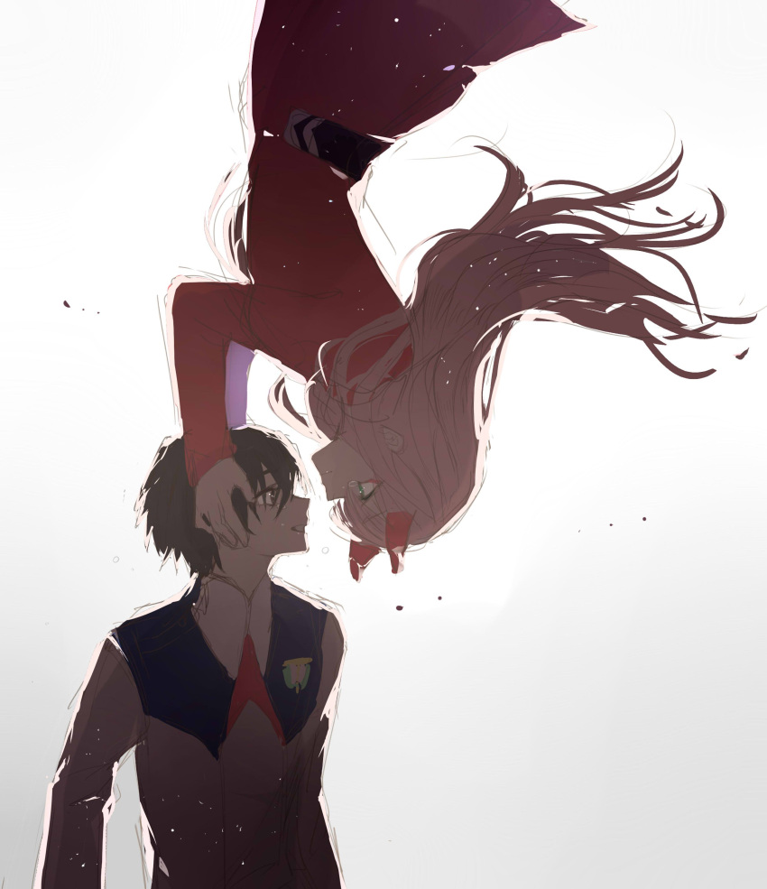 Safebooru - 1boy 1girl absurdres black hair couple crying crying with ...