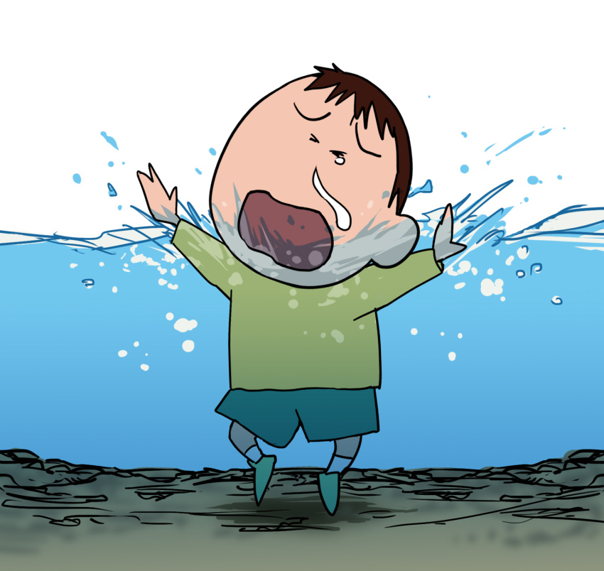 Safebooru - 1boy asphyxiation boo-chan brown hair child crayon shin ...