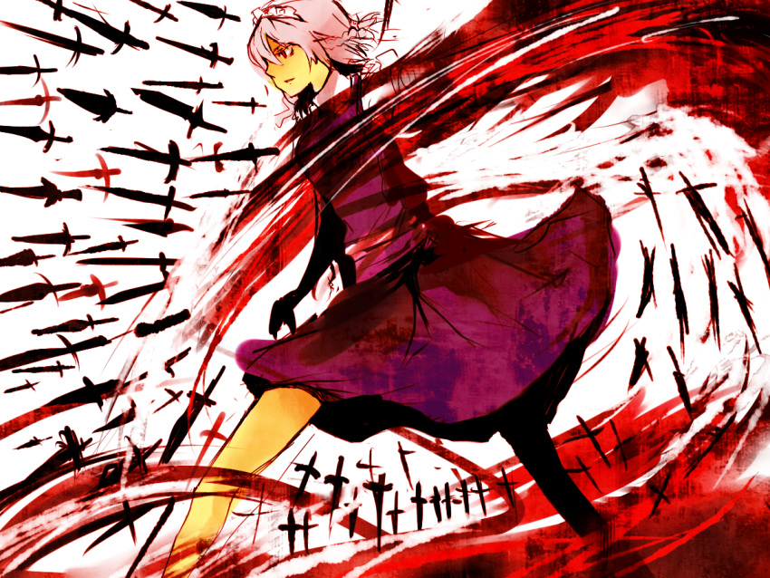 Safebooru - izayoi sakuya knife maid touhou unknown (artist) unknown ...