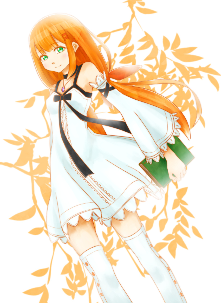 Safebooru - 1girl bangs bare shoulders black bow black choker book bow ...