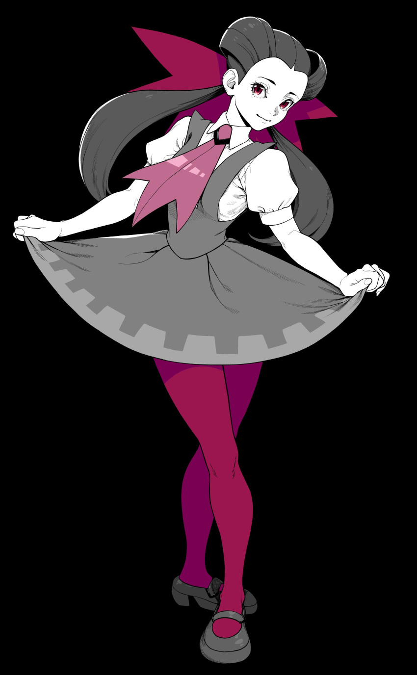 Safebooru - 1girl absurdres black dress black footwear black hair ...