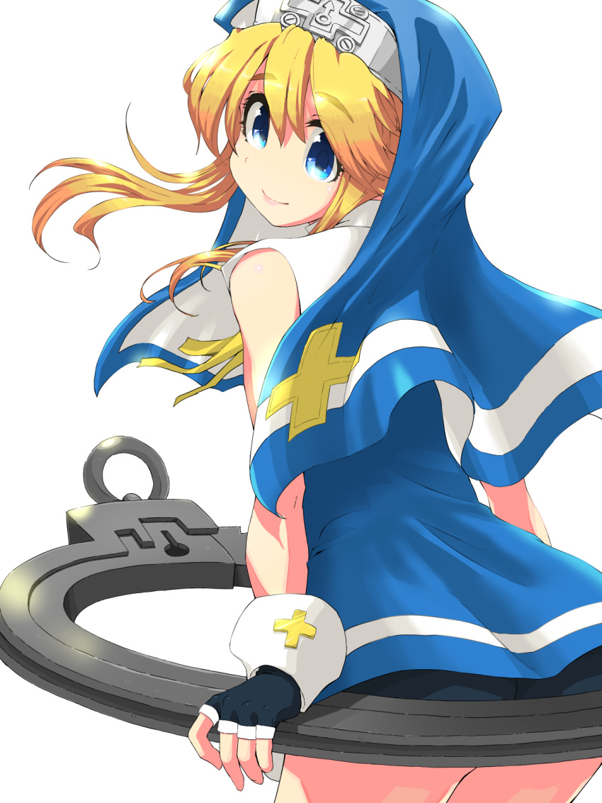 Safebooru - 1boy ass bangs bare shoulders bike shorts black gloves blonde hair blue eyes bridget ...
