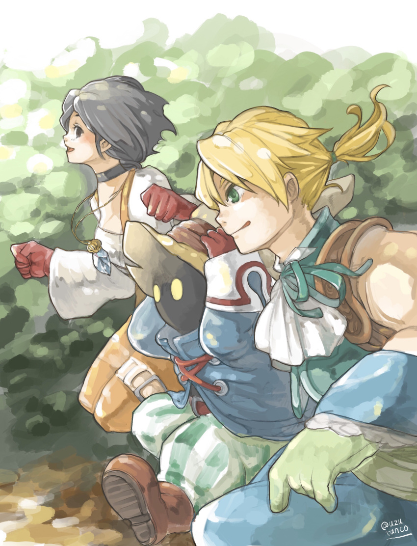 Safebooru - 1girl absurdres black hair blonde hair bodysuit boots bow bowtie choker commentary ...