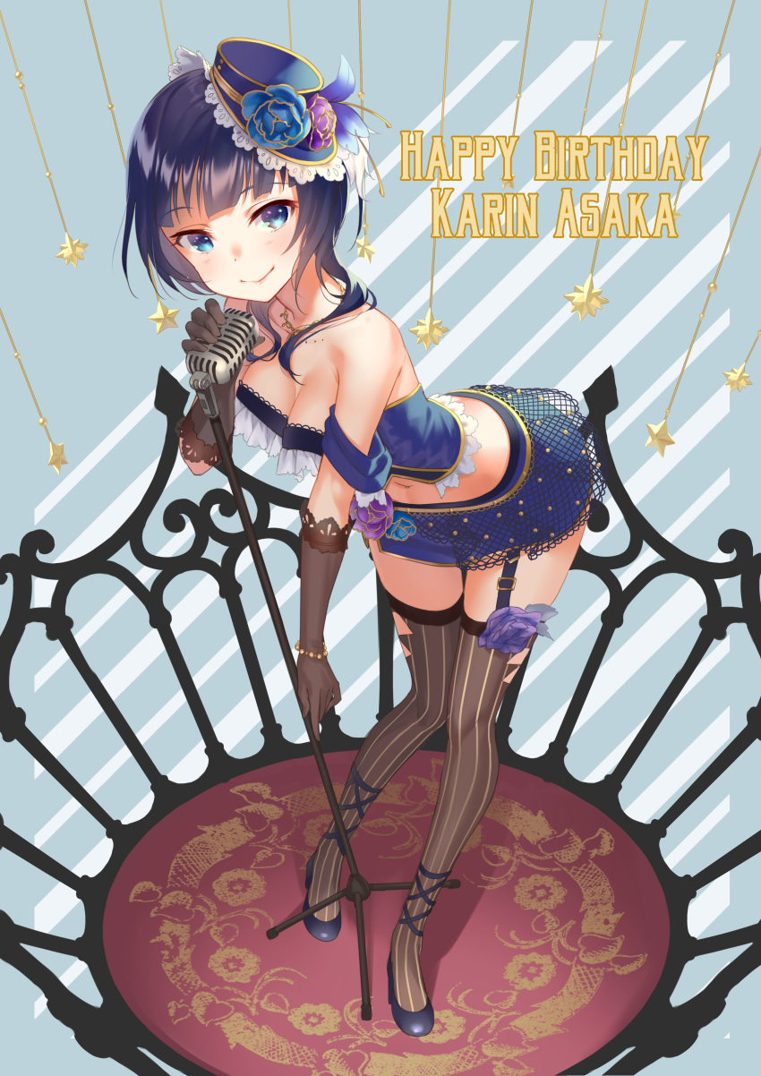 Safebooru - 1girl absurdres ankle lace-up armband asaka karin bangs bare shoulders black gloves ...