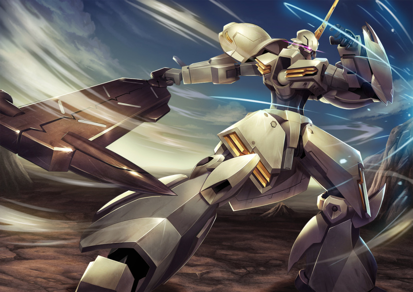 Safebooru - clouds desert fighting galbaldy rebake glowing glowing eye ...