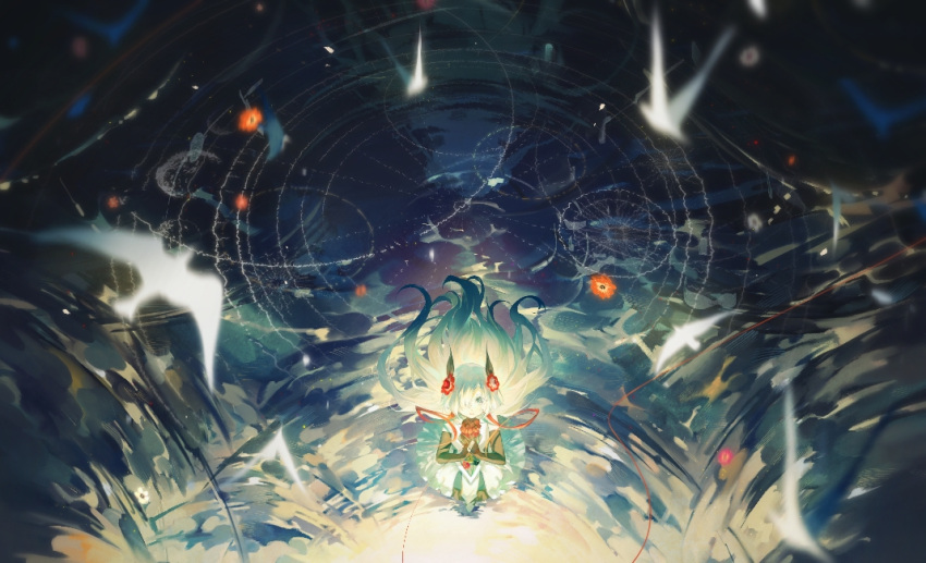 Safebooru - 1girl bangs bird blue sky bow bowtie eyebrows hidden by ...