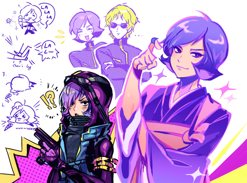 Safebooru - !? 2boys anzu (anzuhan) blonde hair char's daily life char ...