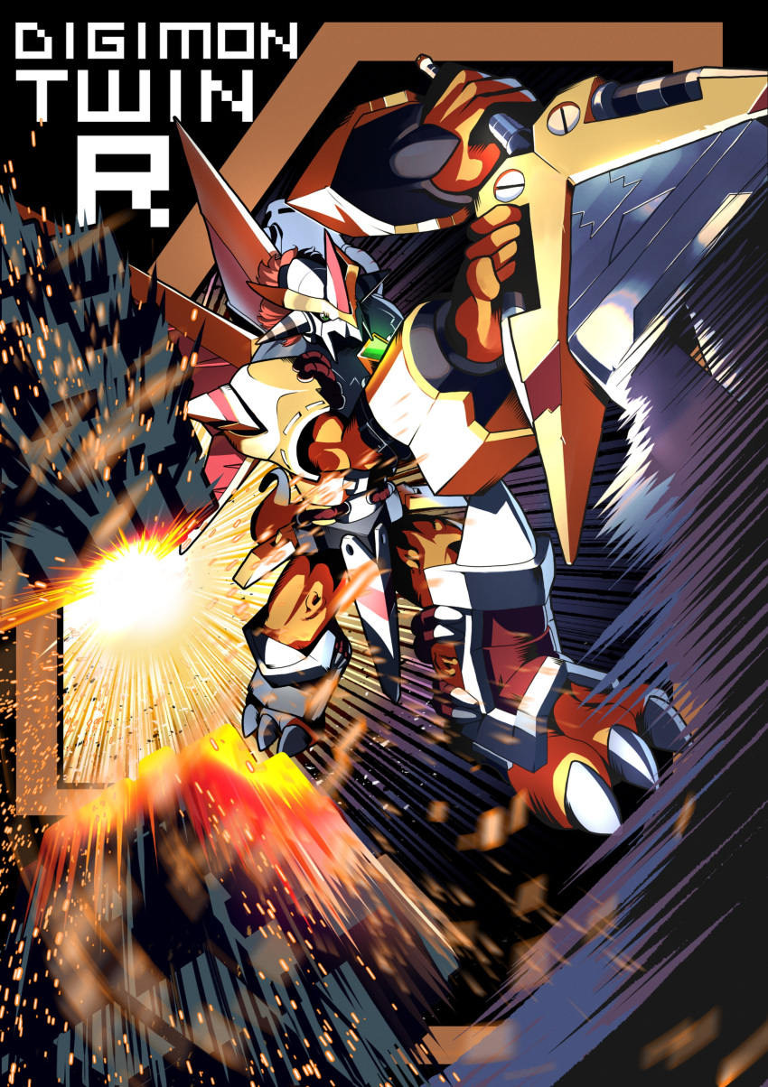 Safebooru - absurdres armor battle digimon digimon (creature) dragon ...
