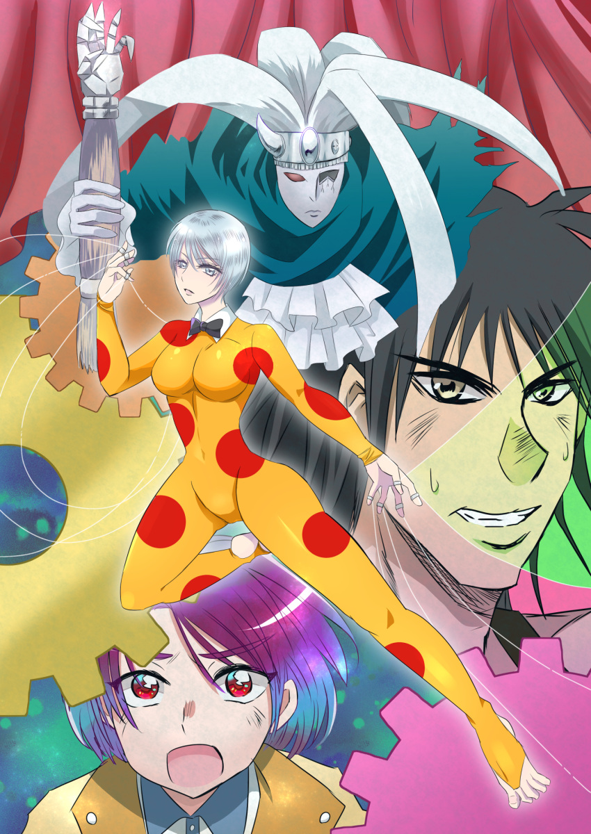 Safebooru - bodysuit grey eyes harlequin (karakuri circus) highres karakuri circus katou narumi ...