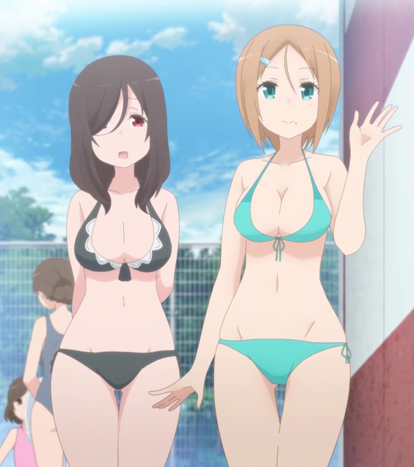 Safebooru - 2girls bikini highres multiple girls osonoi maiko screencap sunoharasou no kanrinin ...