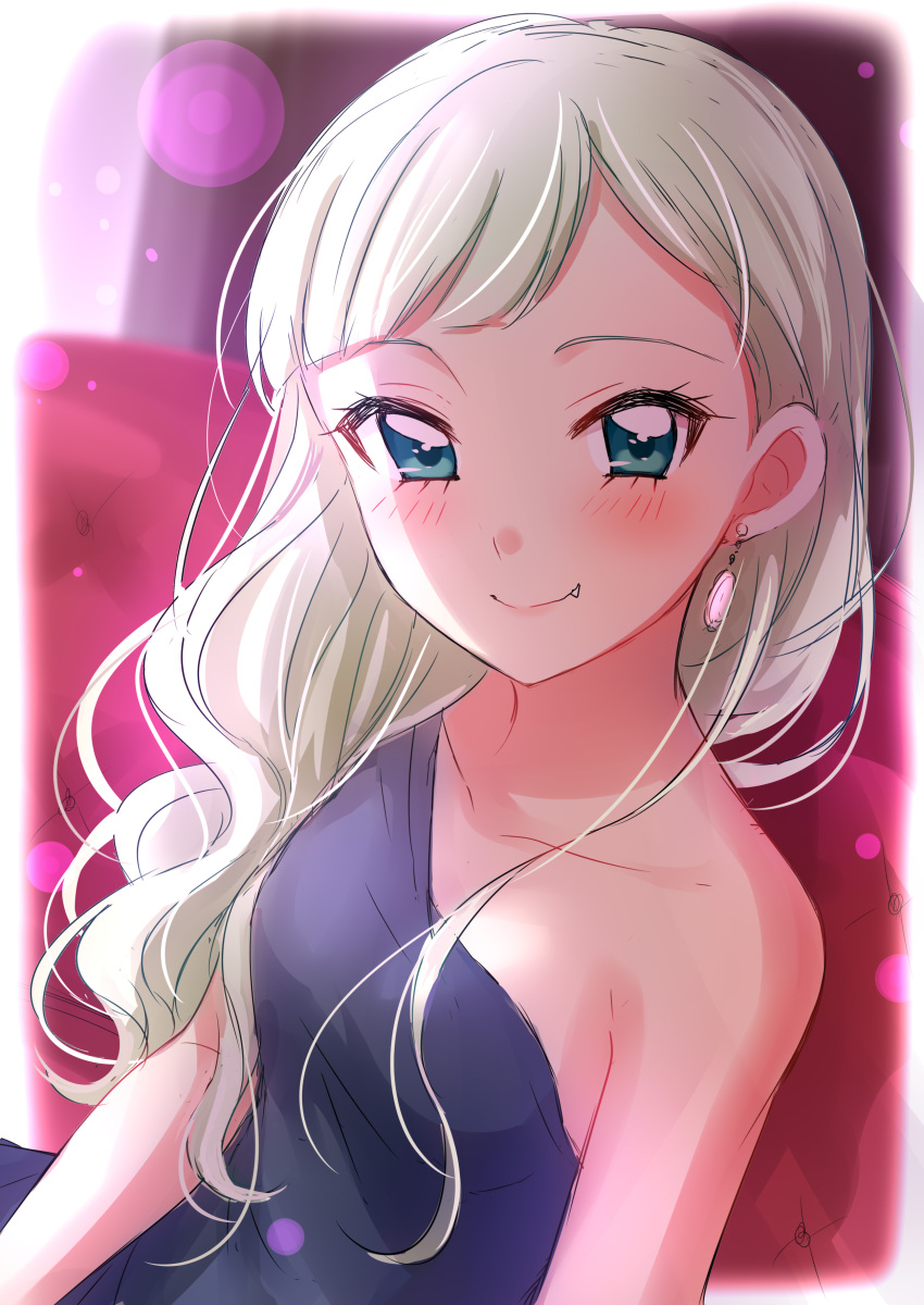 Safebooru - 1girl absurdres aikatsu! aikatsu! (series) fang green eyes highres idol long hair ...