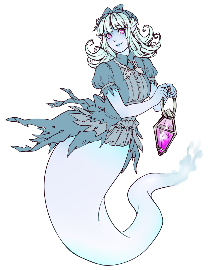 Safebooru - 1girl blue lips blue skin commission eyebrows visible ...