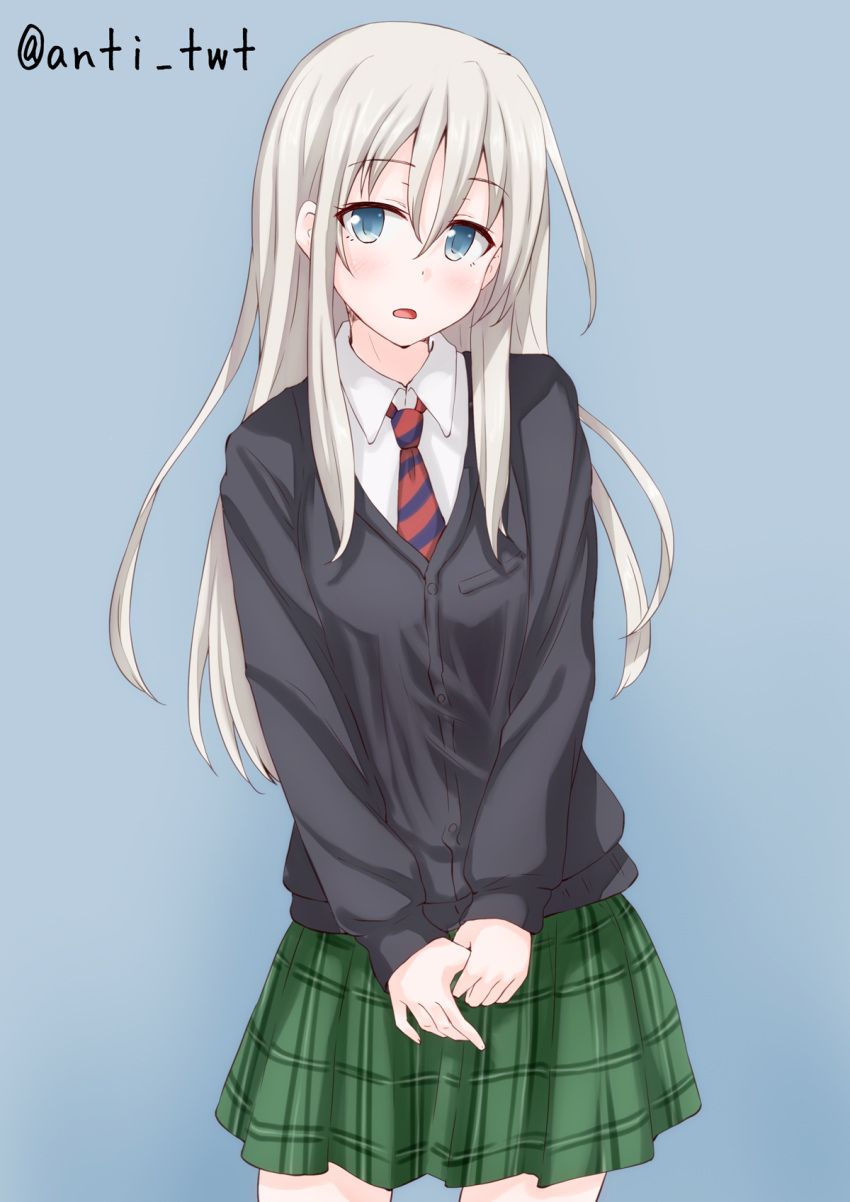Safebooru - 1girl alternate costume anti (untea9) bangs blue eyes blush commentary request ...
