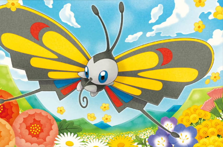 Safebooru - beautifly blue eyes blue sky bug butterfly clouds cloudy ...