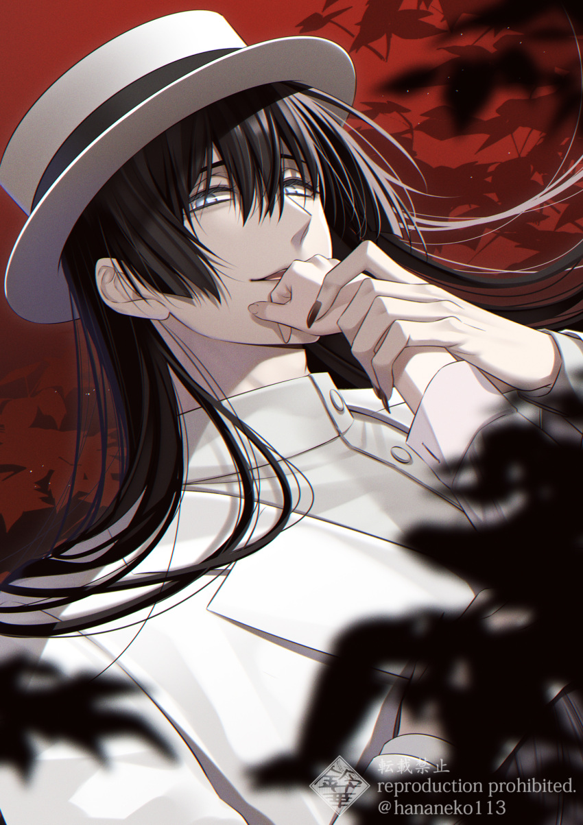 Safebooru - 1boy bishounen black hair blue eyes genderswap genderswap (ftm) hasshaku-sama hat ...