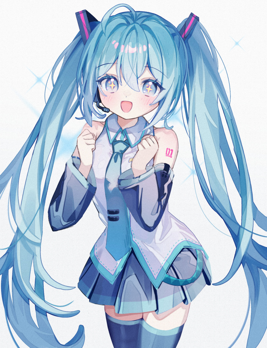 Safebooru - + + aqua hair blue eyes d omm detached sleeves hatsune miku highres long hair ...