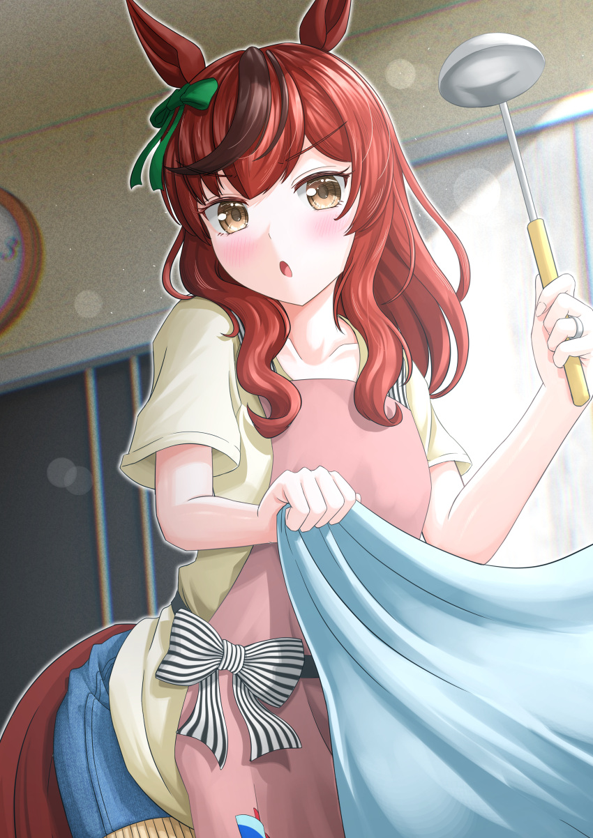 Safebooru - 1girl absurdres alternate costume alternate hairstyle animal ears apron blush ...