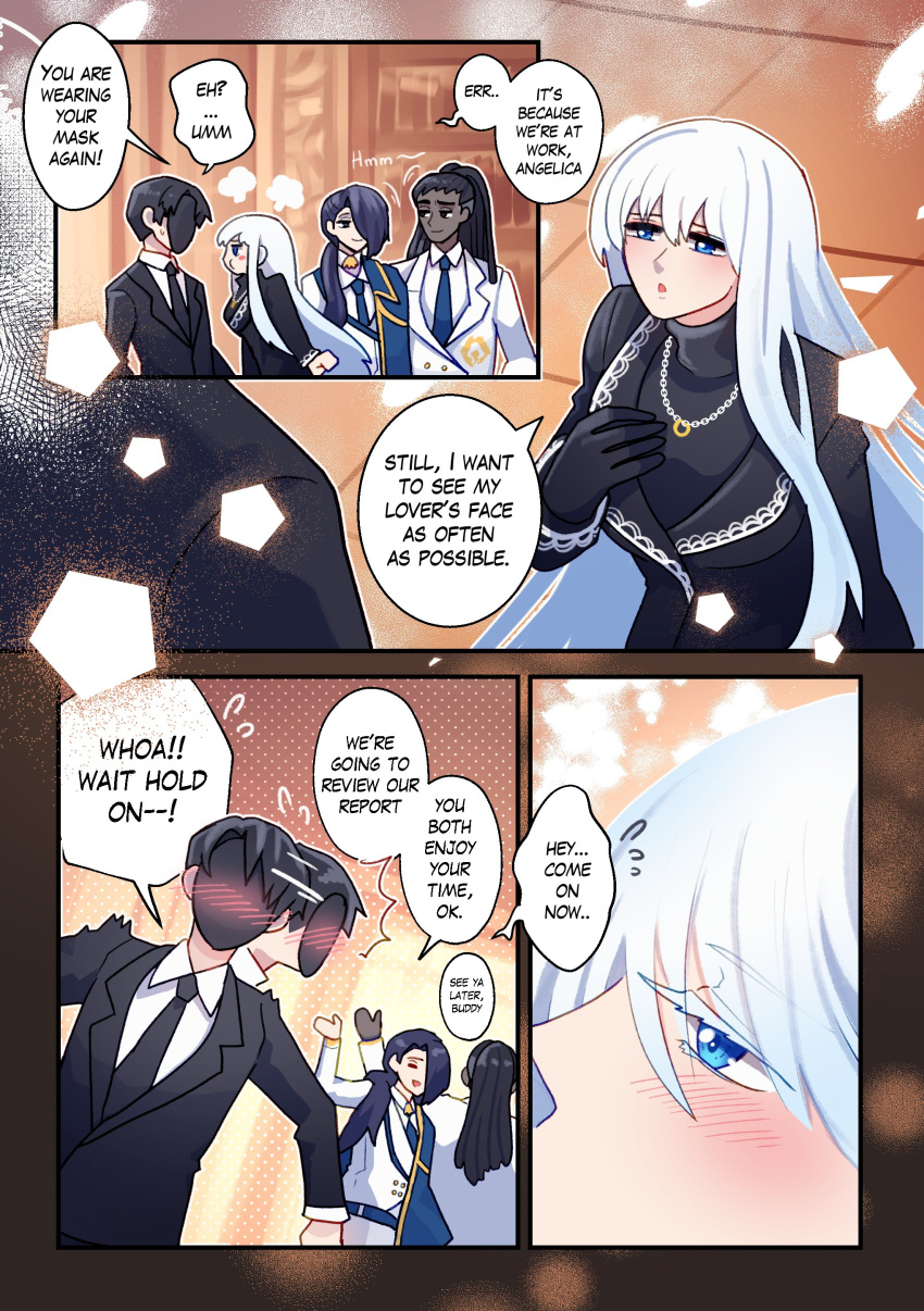 Safebooru - 1girl 3boys absurdres astolfo (project moon) black jacket ...