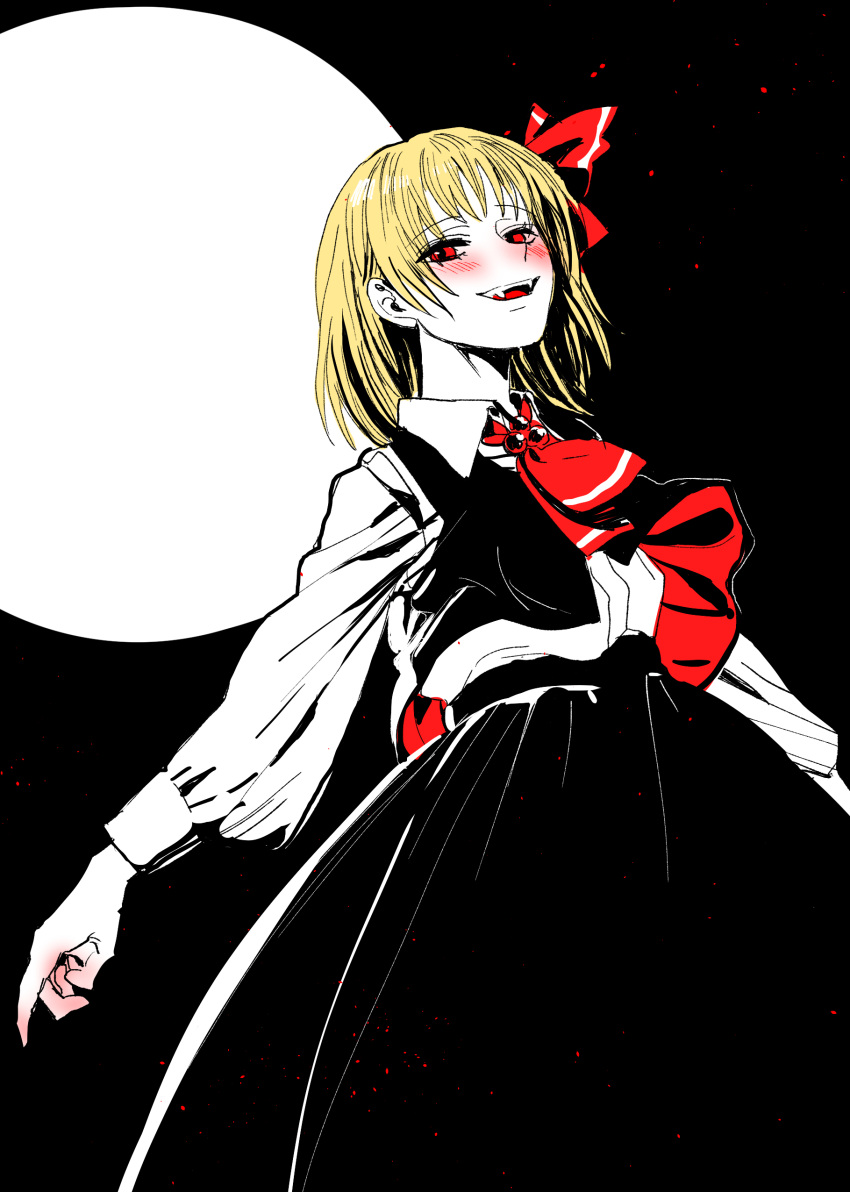 Safebooru - 1girl absurdres ascot black skirt black vest blonde hair blush collared shirt ...