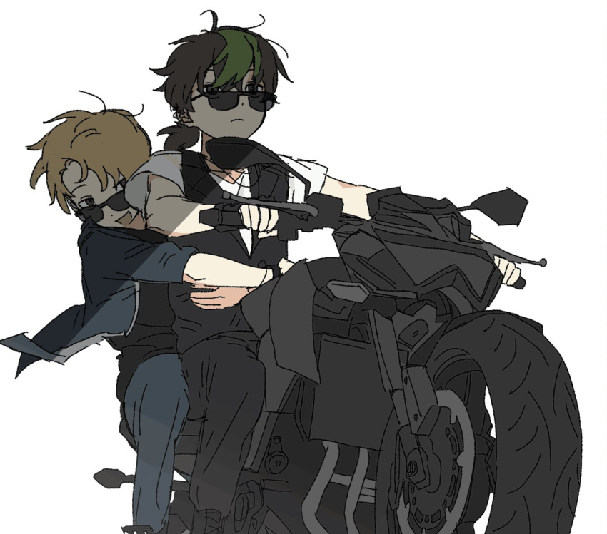 Safebooru - 2boys animification arms around waist bad boys (limited ...