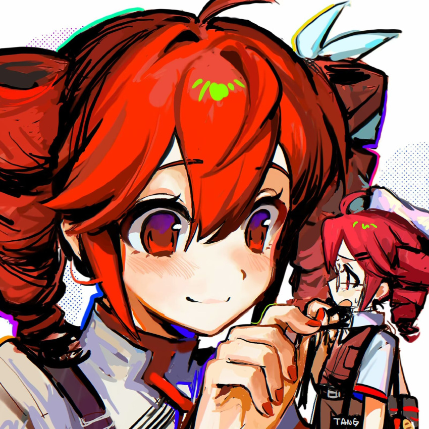 Safebooru - 2000s (style) 2girls ahoge blush drill hair dual persona ...