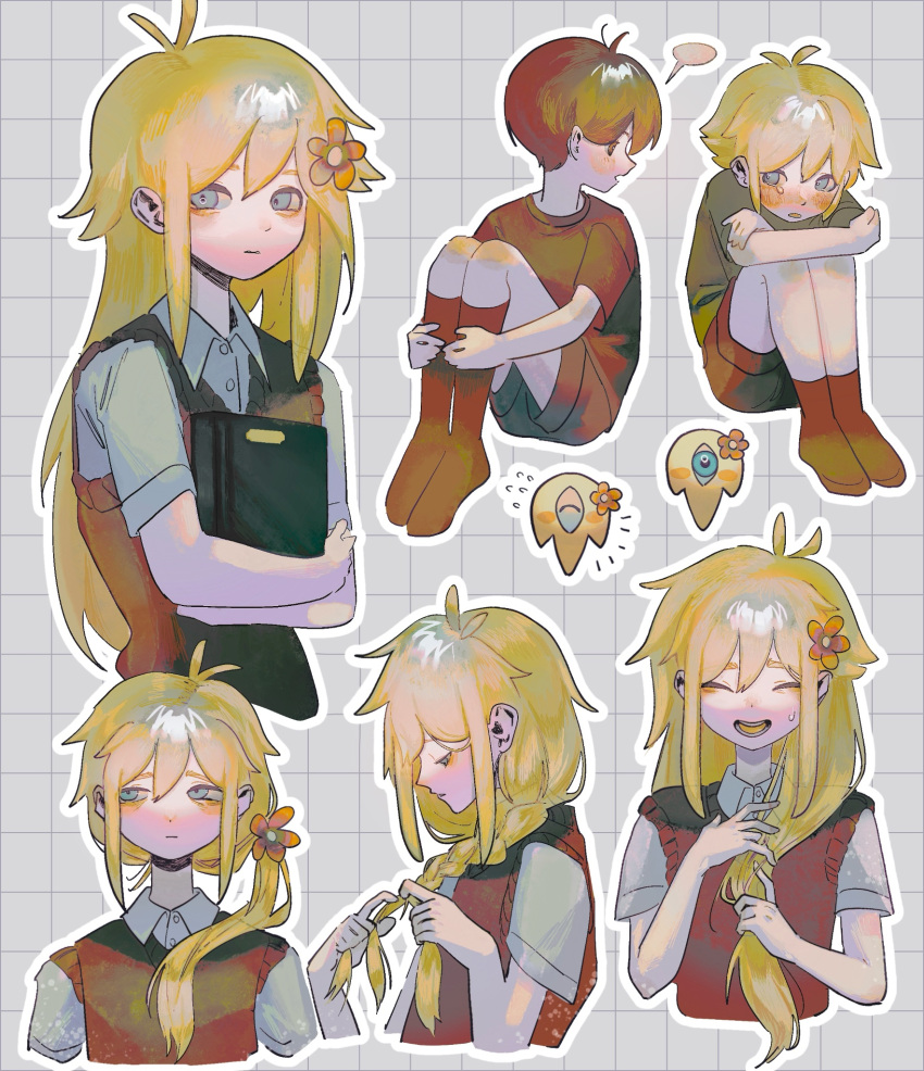 Safebooru - 2boys alternate hair length alternate hairstyle basil ...