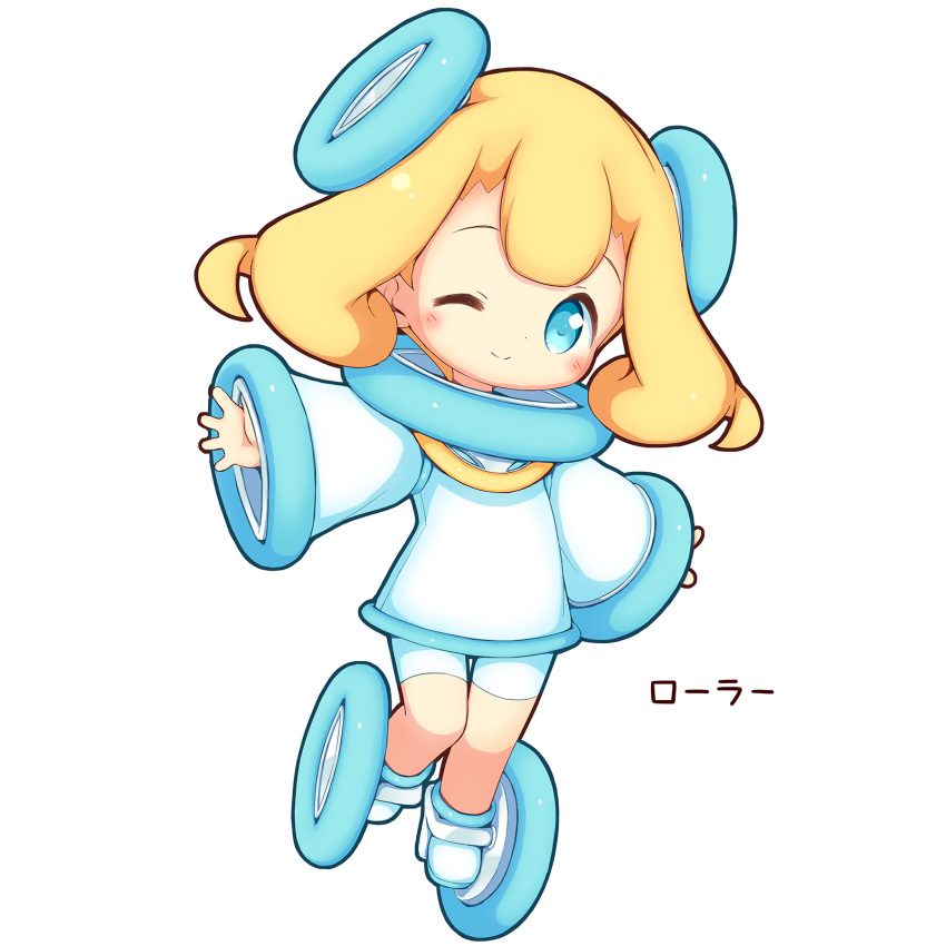 Safebooru - 1girl ;) aikei ake blonde hair blue eyes blush chibi closed ...