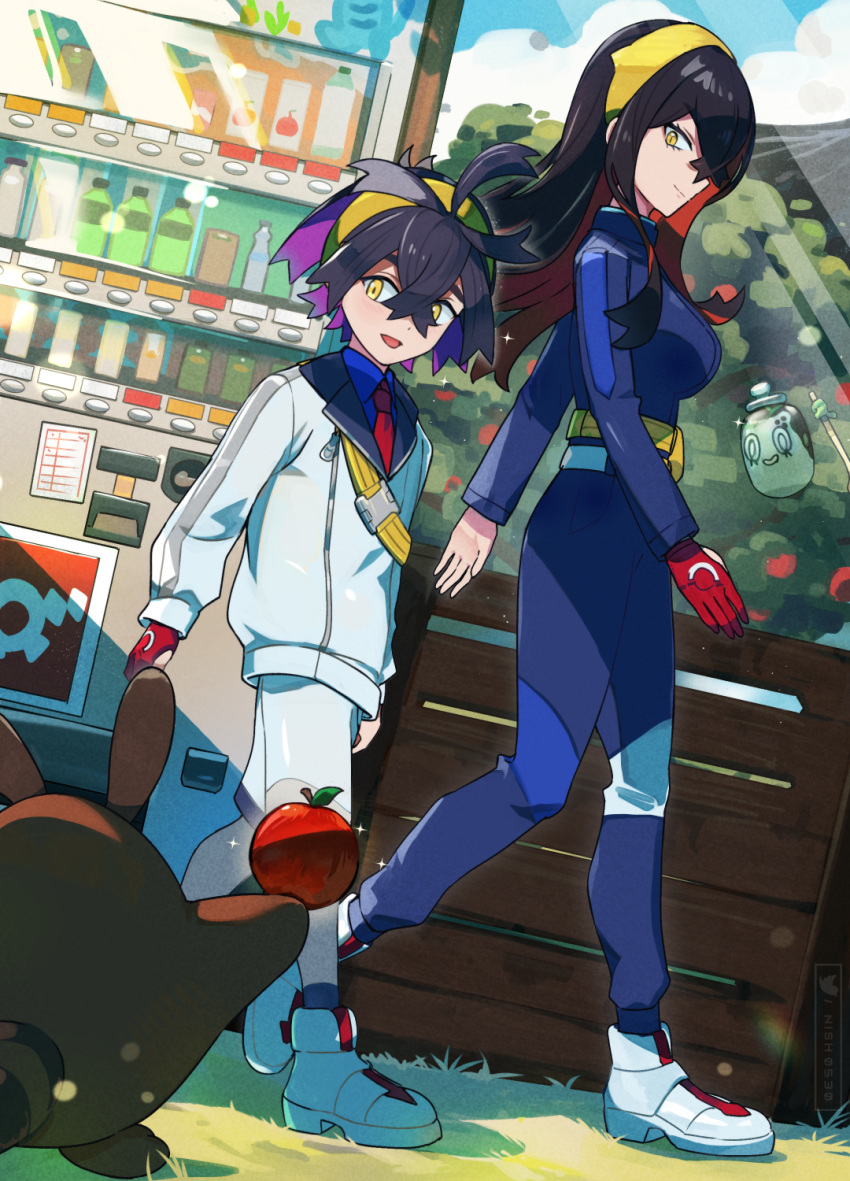 Safebooru - 1boy 1girl black hair blue gakuran blueberry academy school ...