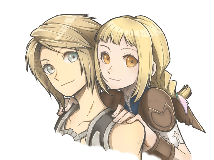 Safebooru - 1boy 1girl blonde hair blue eyes braid brown eyes closed ...
