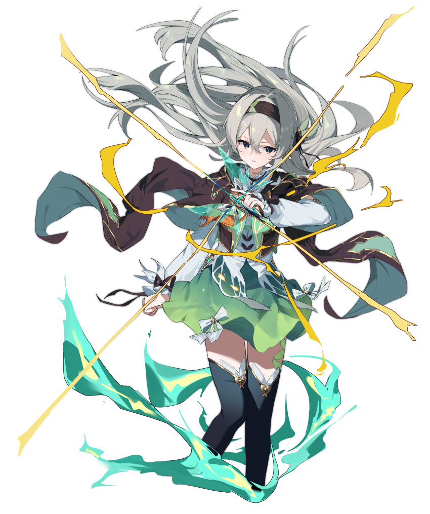 Safebooru - 1girl absurdres bei hua black gloves black hairband black jacket cropped jacket fire ...