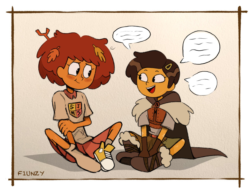 Safebooru - 2girls amphibia anne boonchuy armor artist name between ...