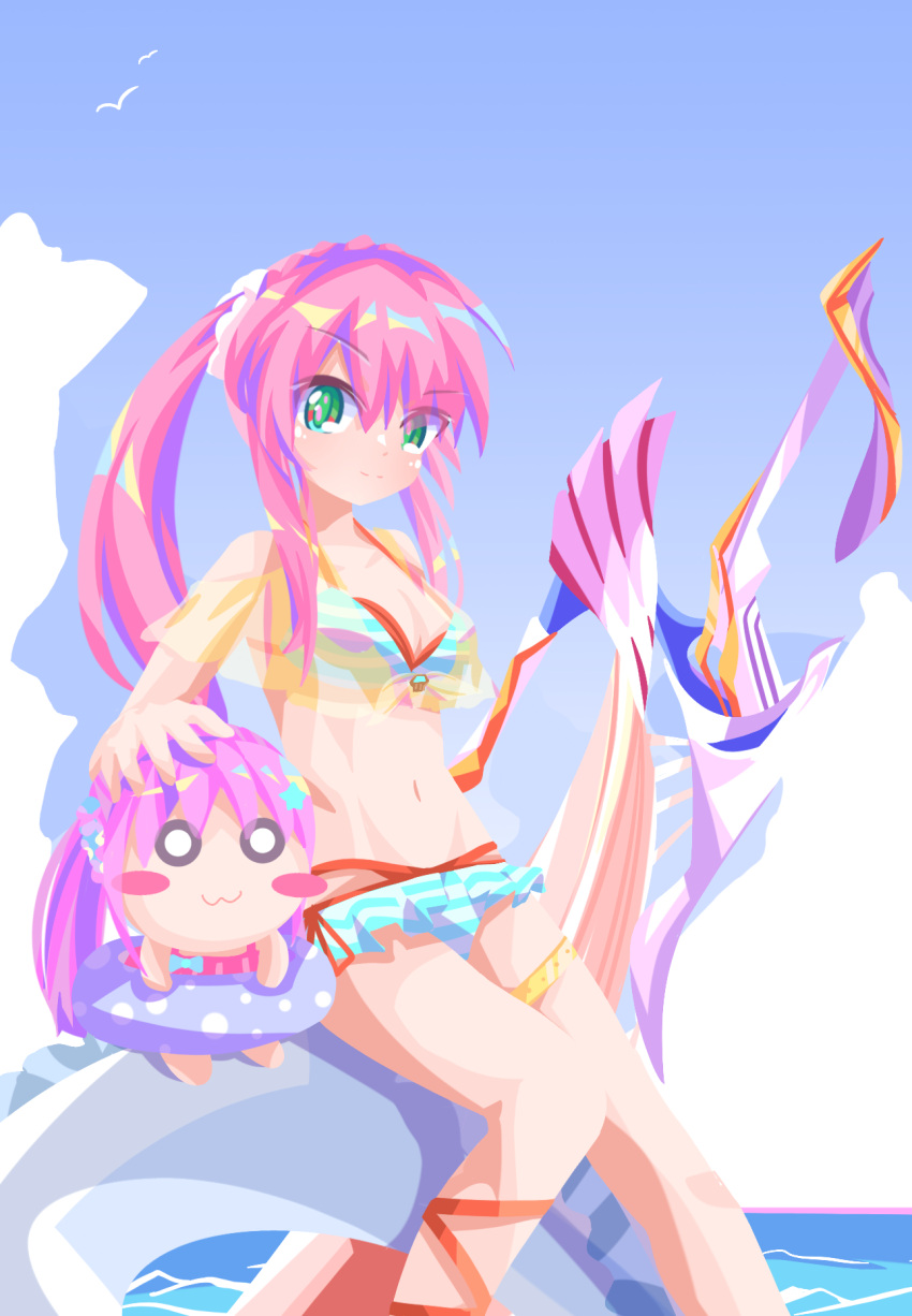Safebooru - 1girl aikawa megumi blue sky character doll evanhehehe green eyes heaven burns red ...