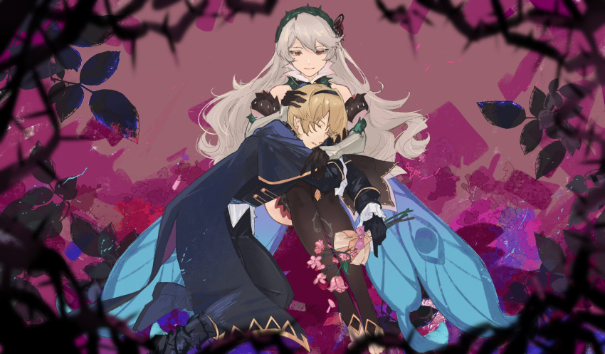 Safebooru - 1boy 1girl 2a9um4joiu2ommf black hairband blonde hair ...