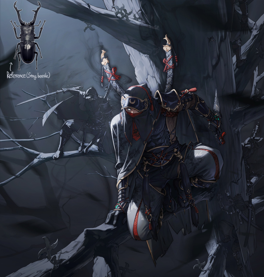 Safebooru - 2boys absurdres beetle black cape bug cape dark highres ...