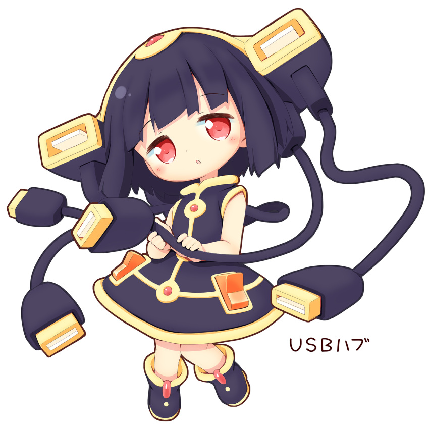 Safebooru - 1girl :o aikei ake bare arms black dress black footwear ...