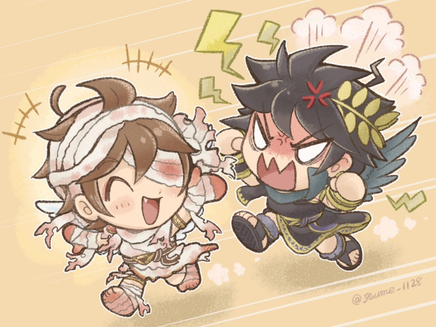 Safebooru - ancient greek clothes angel angel wings angry belt blood ...