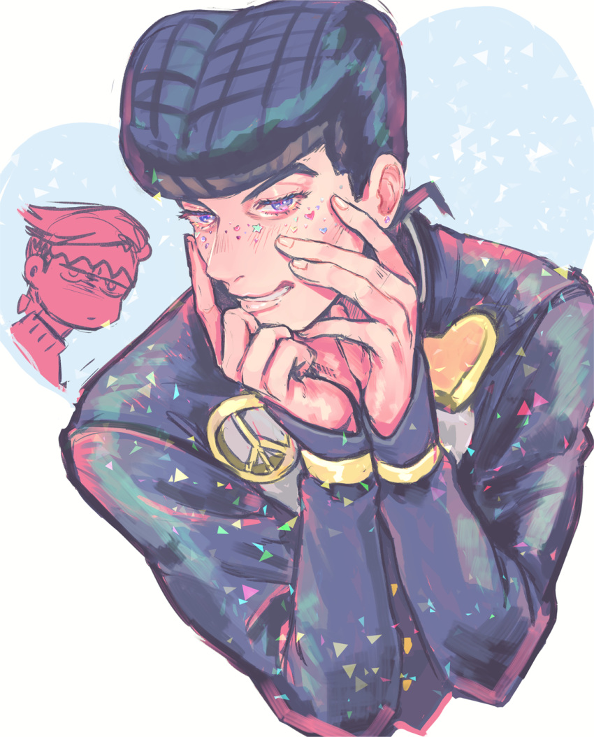 Safebooru - 2boys black hair blue eyes blush diamond wa kudakenai ...