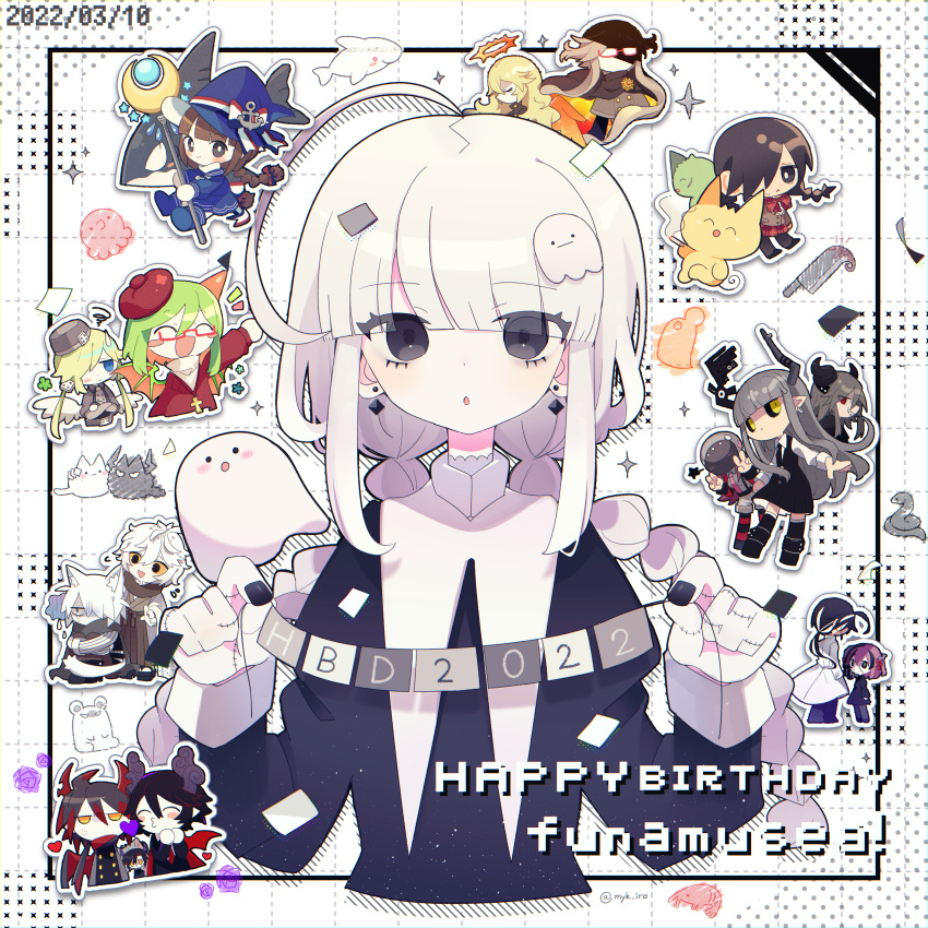 Safebooru - 2022 6+boys 6+girls :o absurdres ahoge anchor hat ornament ...