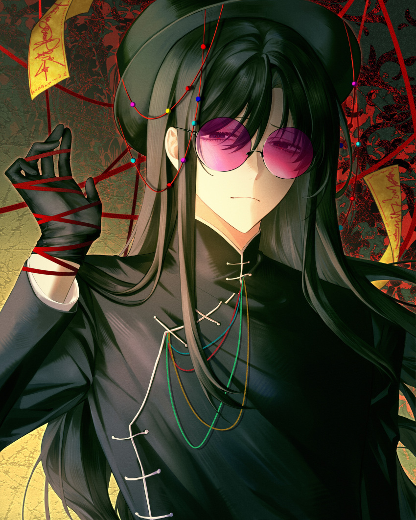 Safebooru - 1boy absurdres black eyes black gloves black hair black hat black shirt chinese ...