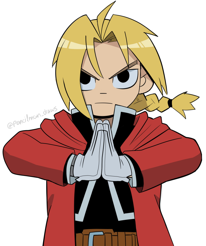 Safebooru - 1boy absurdres black eyes blonde hair braid braided ponytail commentary edward elric ...