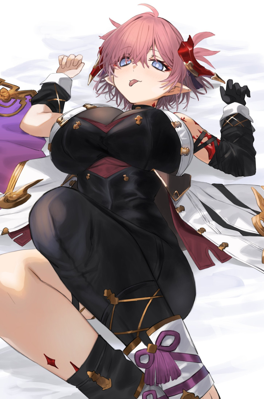 Safebooru - 1girl asymmetrical clothes asymmetrical legwear asymmetrical sleeves black gloves ...