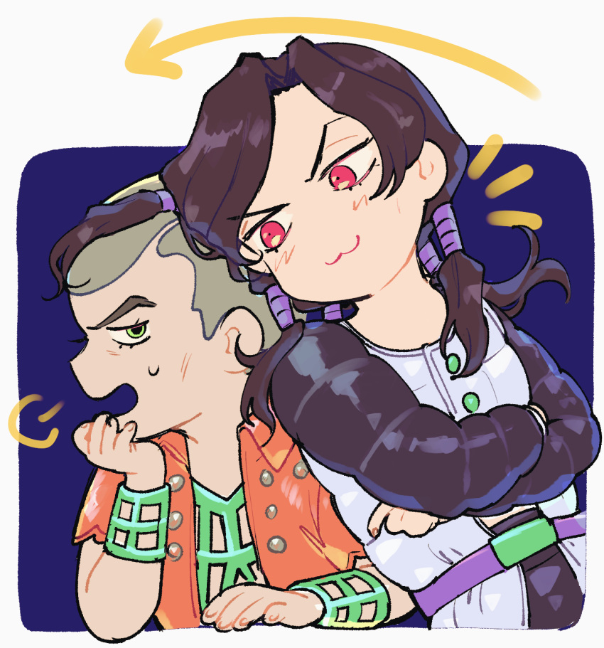 Safebooru - 2boys :3 black hair buzz cut chibi crossed arms eringichips ...