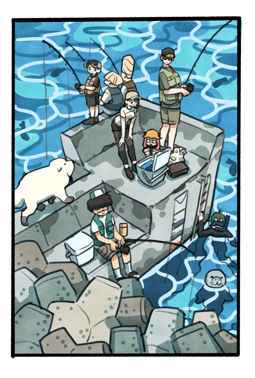 Safebooru - 2girls 6+boys animal anya (spy x family) black hair black ...